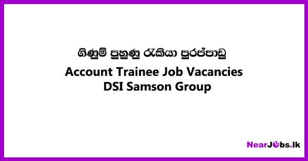 Account Trainee Job Vacancies In Colombo Dsi Samson Group