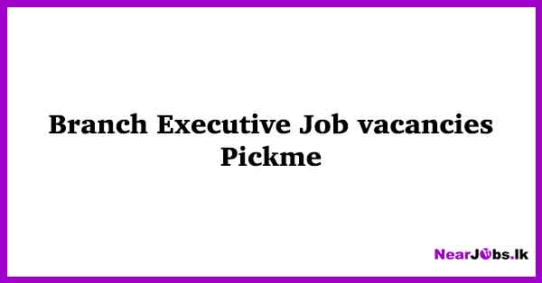 Branch Executive Jobs in Sri Lanka - Pickme Job Vacancies 2024