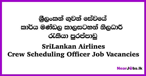 Crew Scheduling Officer in SriLankan Airlines Job Vacancies 2025 ...