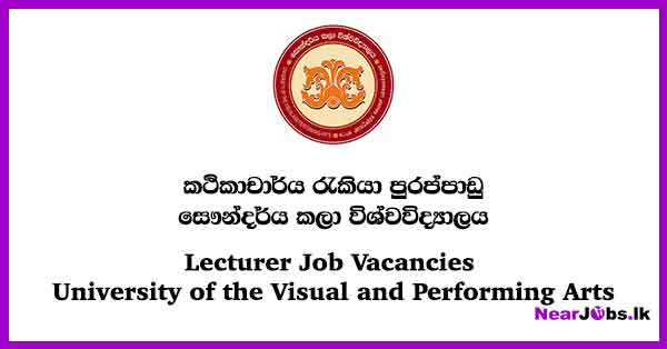 Lecturer - University of the Visual and Performing Arts Job 2024 ...