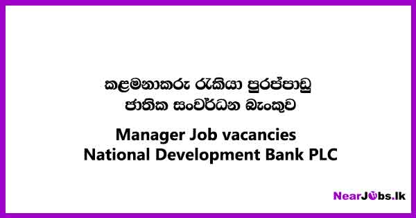 Deputy Manager Job Vacancies in Nawam - National Development Bank Jobs 2024