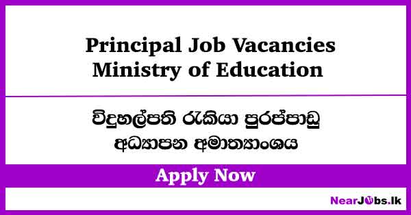 Ministry of Education National Schools Principal Job Vacancies 2025 ...