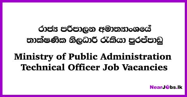 Ministry of Public Administration Technical Officer Job Vacancies 2025 ...